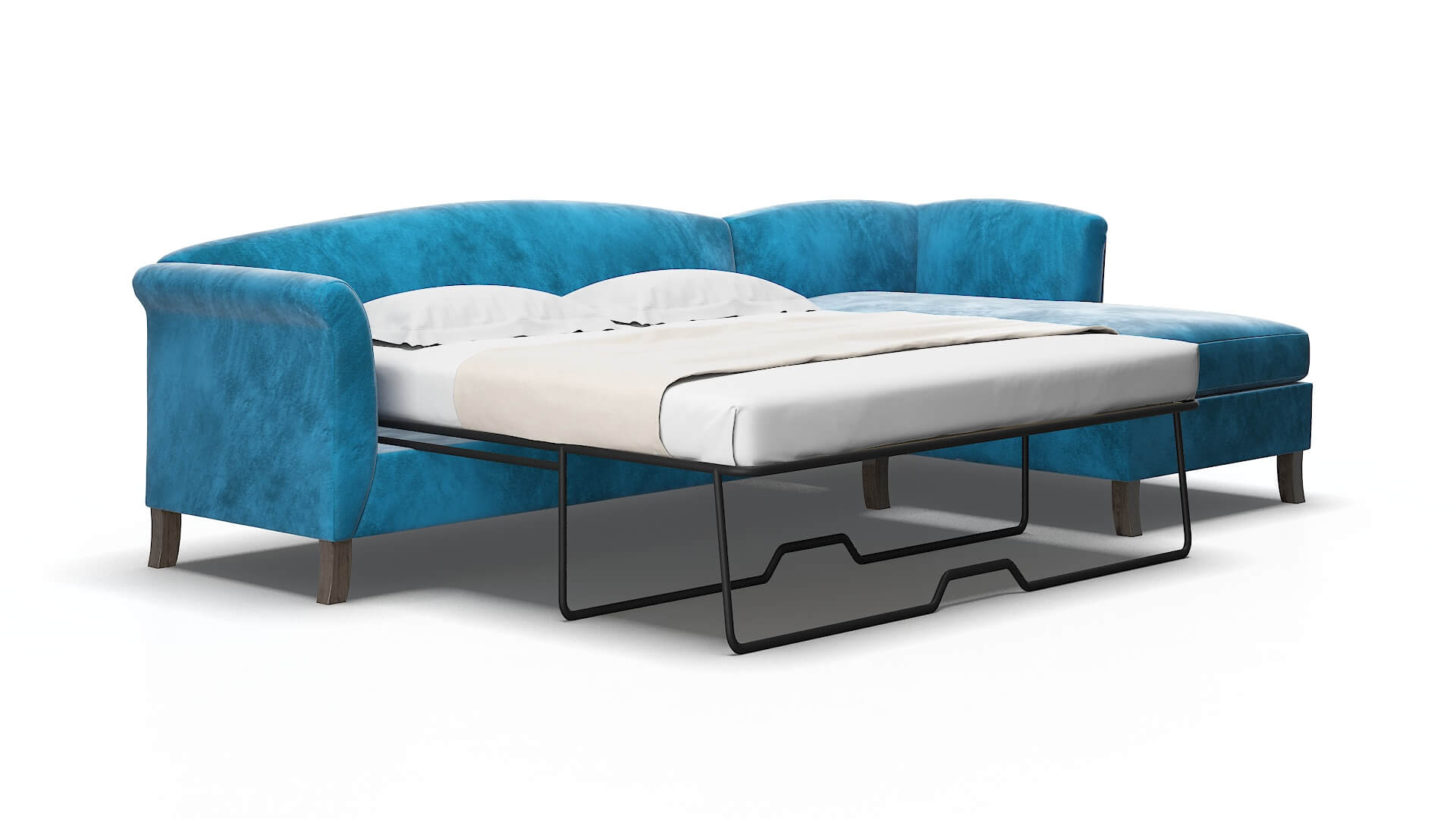 Crete Buzz Teal Panel Sleeper - DreamSofa