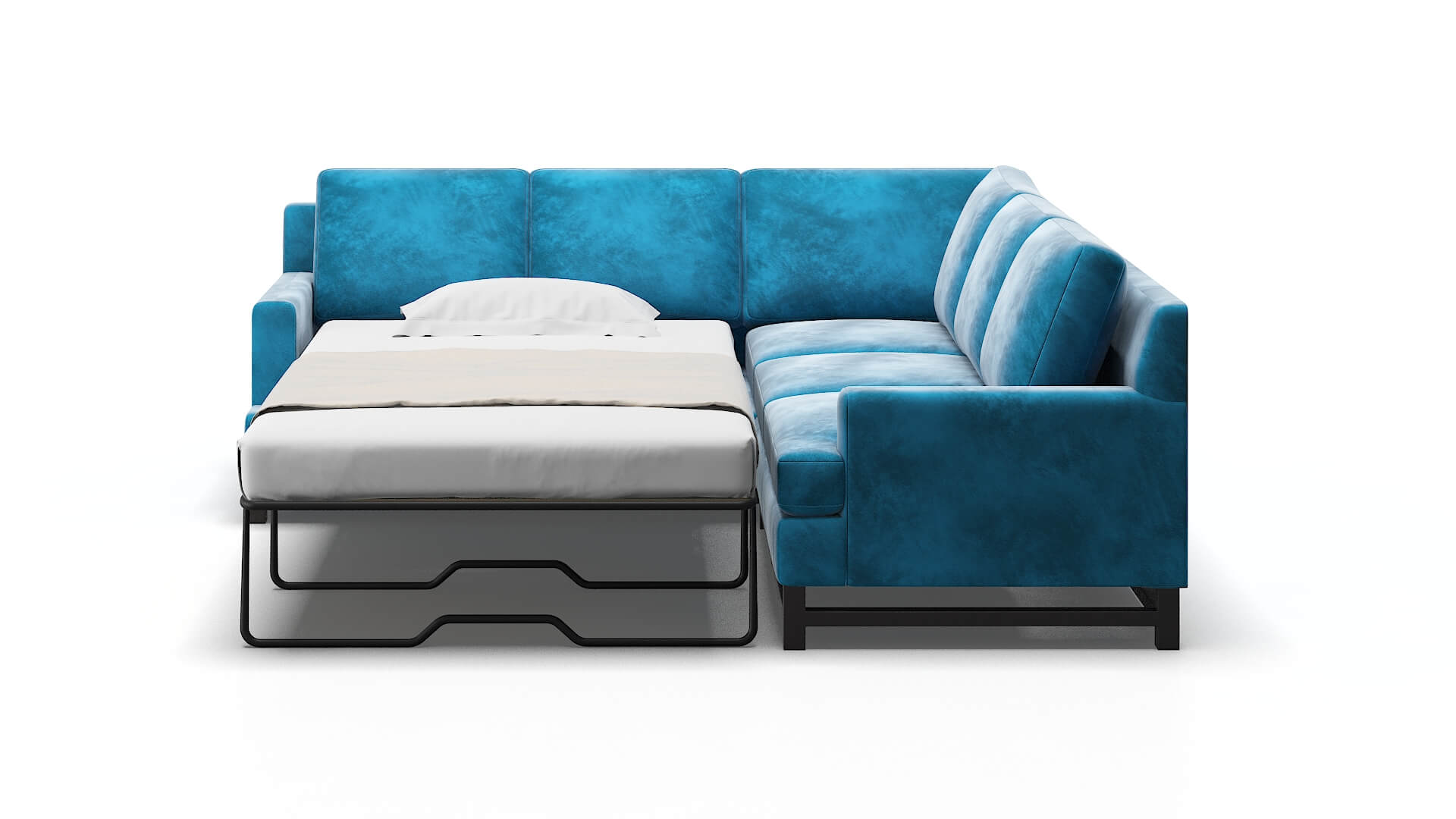 Houston Buzz Teal Sectional Sleeper - DreamSofa