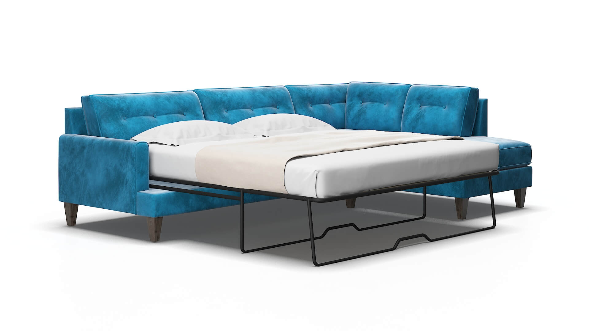 Naples Buzz Teal Panel Sleeper - DreamSofa